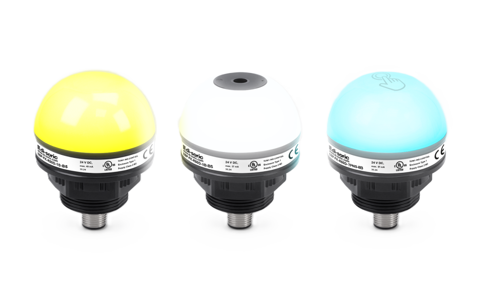 Compact Industrial signal light with buzzer and touch-button indicator